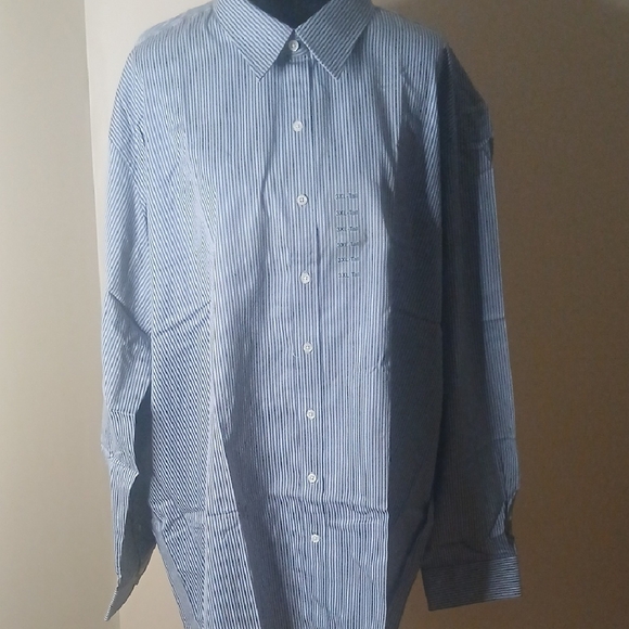 jf j.ferrar | Shirts | Jf Jferrar Mens Blue Pinstripe Button Down Shirt ...
